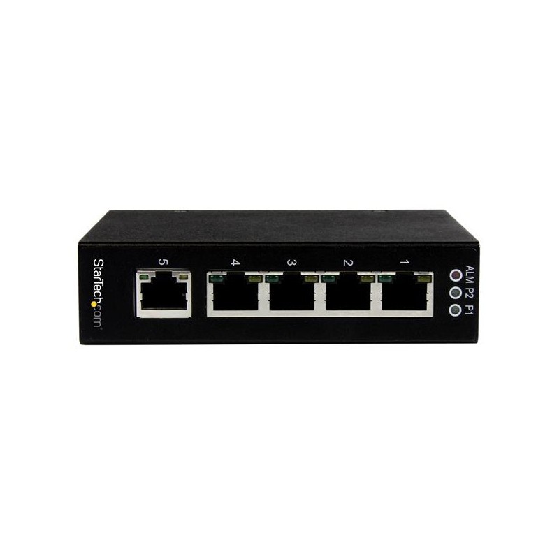 StarTech.com 5 Port Unmanaged Industrial Gigabit Ethernet Switch - DIN ...