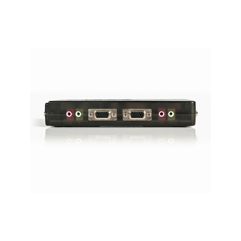 StarTech.com 4 Port Black USB KVM Switch Kit with Cables and Audio ...