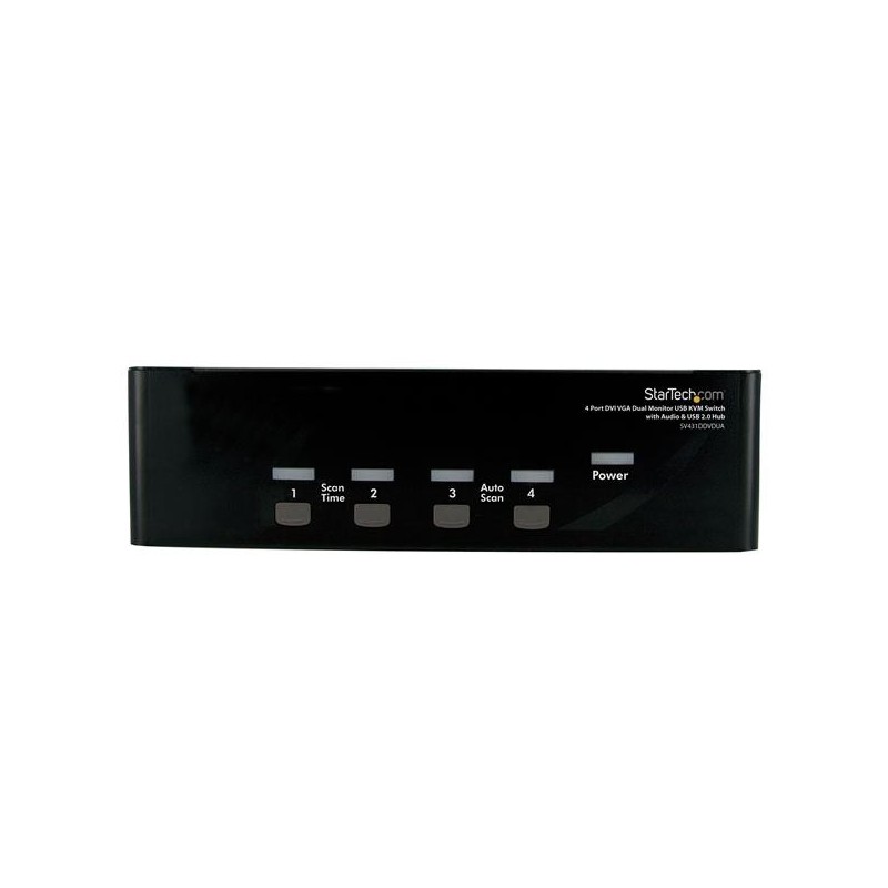 StarTech.com 4 Port DVI VGA Dual Monitor KVM Switch USB with Audio ...