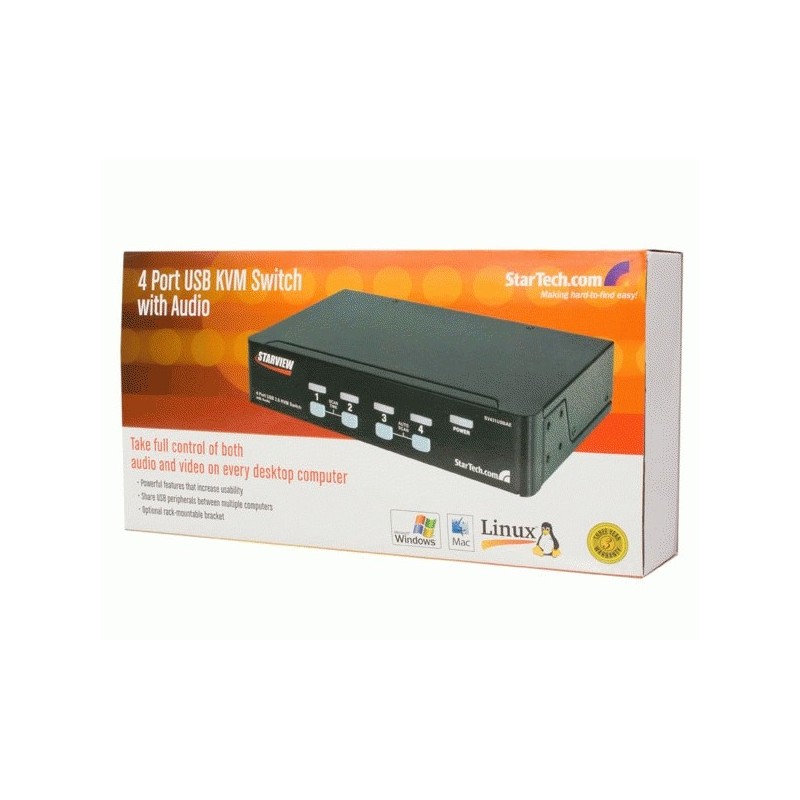 StarTech.com 4 Port StarView USB KVM Switch With Audio | StarTech.com ...