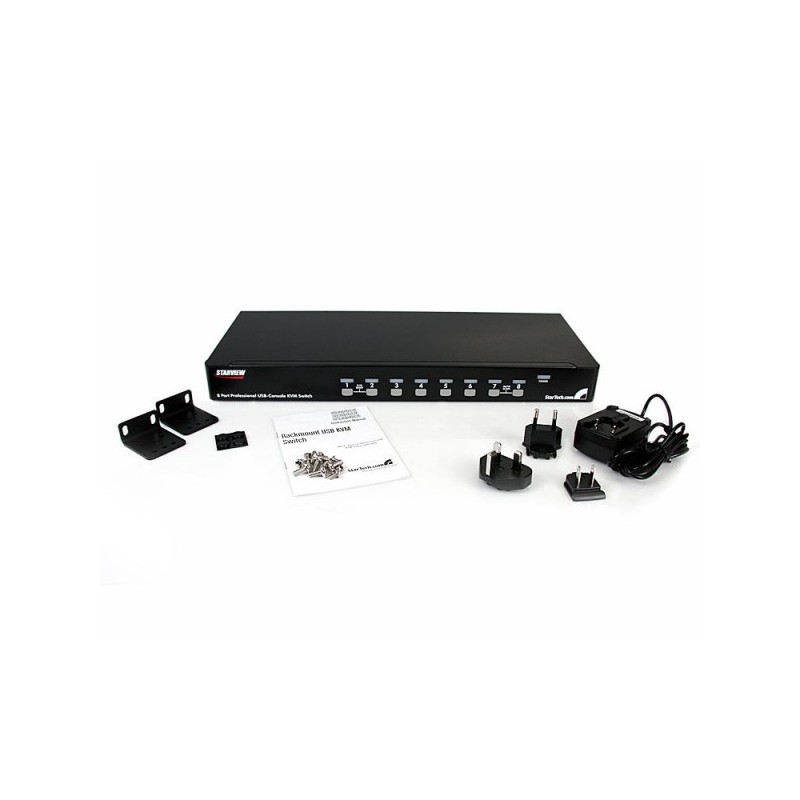 StarTech.com 8 Port 1U Rackmount USB KVM Switch with OSD | Startech KVM ...