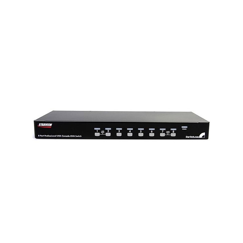 StarTech.com 8 Port 1U Rackmount USB KVM Switch Kit with OSD and Cables ...