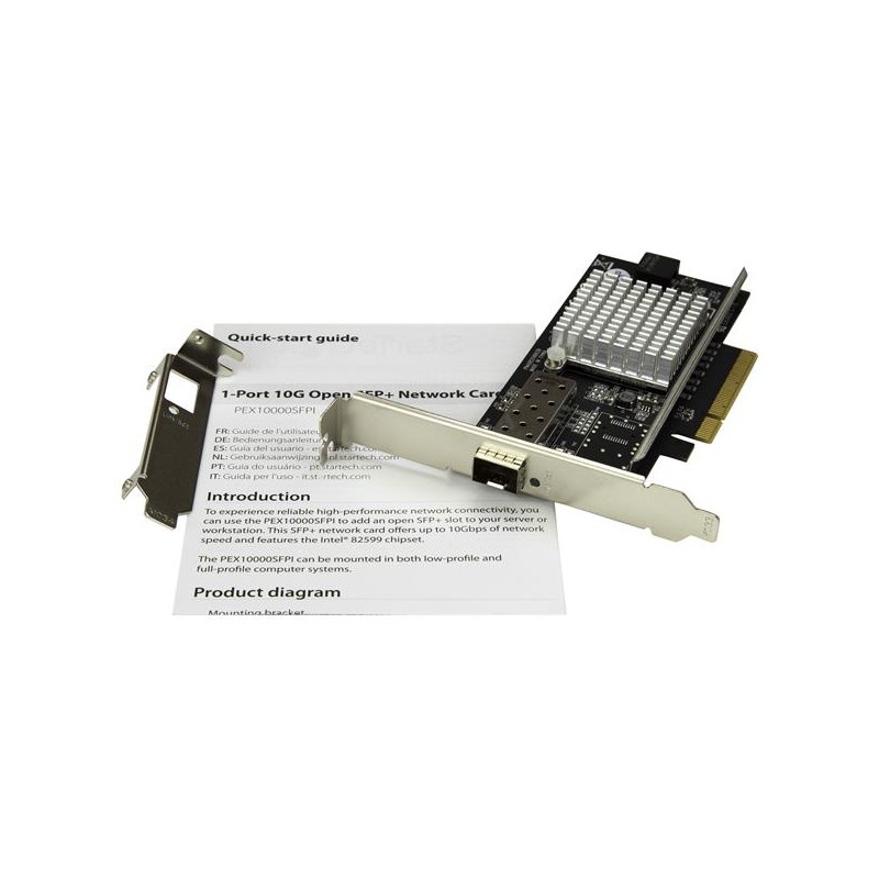 StarTech.com 1-Port 10G Open SFP+ Network Card - PCIe - Intel Chip - MM ...