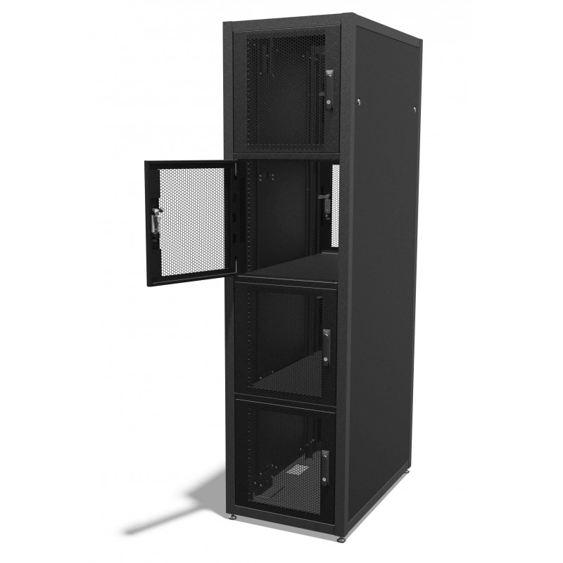42u 800mm x 1000mm 4 Compartment CoLocation Server Rack | 4 Compartment ...