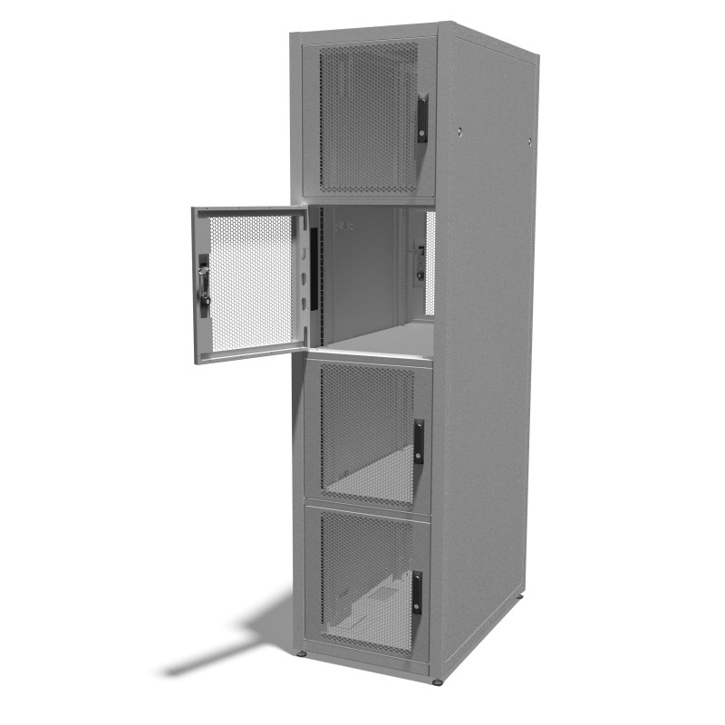 42u 800mm x 1200mm 4 Compartment CoLocation Server Rack | 4 Compartment ...