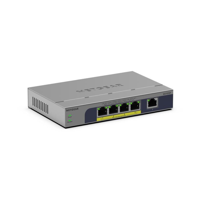 NETGEAR GS105P Unmanaged Gigabit Ethernet (10/100/1000) Power over ...