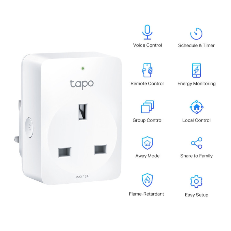 TP-Link Tapo Mini Smart Wi-Fi Socket, Energy Monitoring