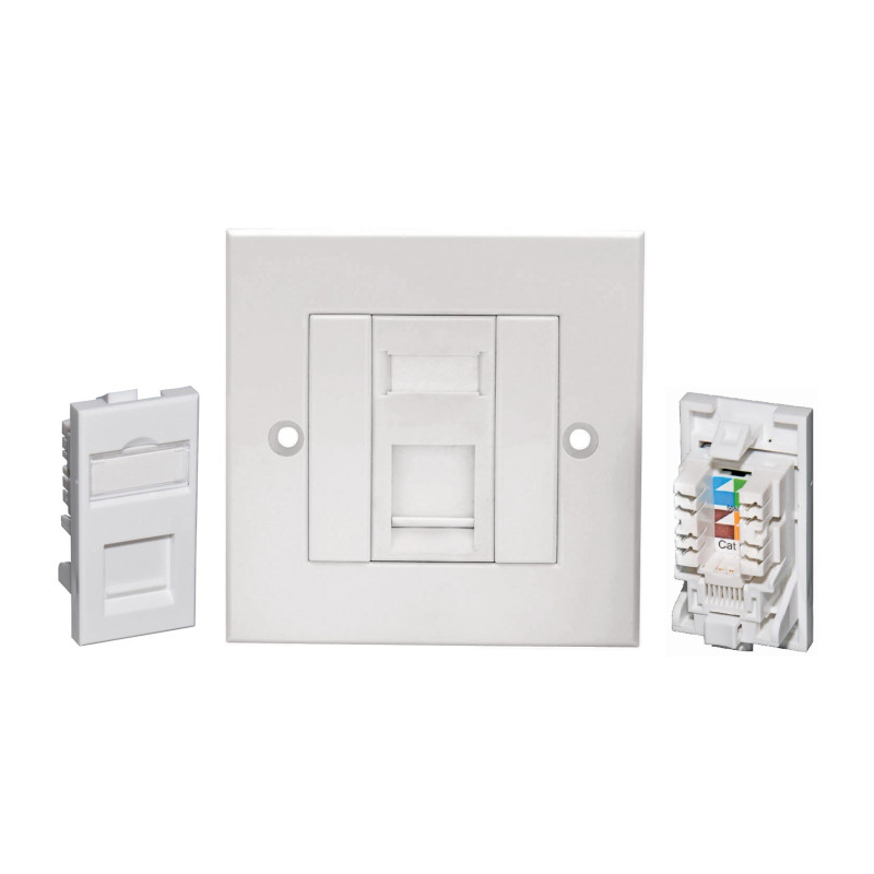 Cat5e UTP RJ45 Modules with Faceplate | Cat5e Modules and Wall Outlets